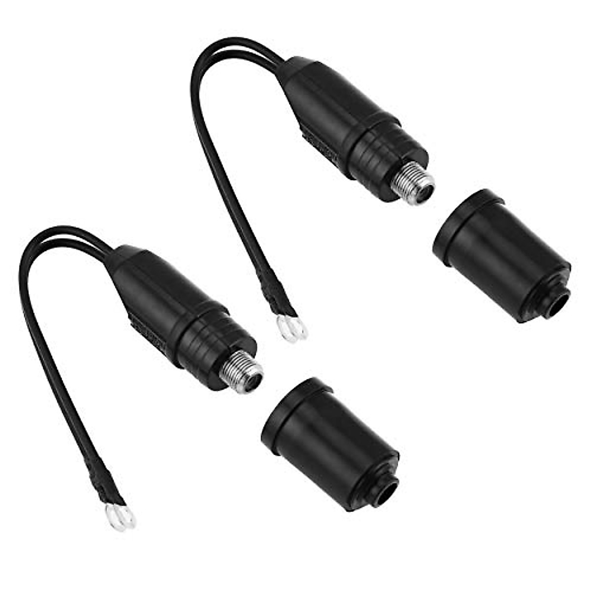 E-outstanding 2-Pack TV Antenna Connector 300 Ohm to 75 Ohm Coaxial Cable Matching Transformer UHF/VHF/FM Model TV Converter