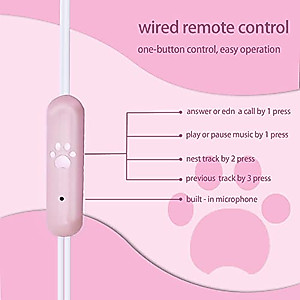 DTMNEP Kids Earbuds for Back to School with Cute Earphones Storage Case, Unicorn Earbuds for Kids in-Ear Headphones of Electronics Wired 3.5mm with Mic, Lovely Gifts for School Girls and Boys (Pink)