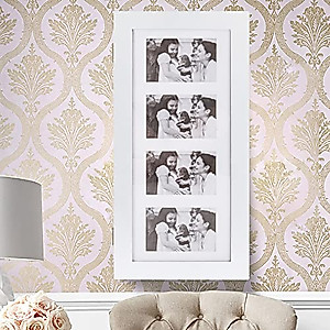 Bonnlo Jewelry Armoire with Photo Frame, 23.62 x 11.81 x 3.55 inch, Small Storage Jewelry Cabinet Organizer, Wall Mount (white)