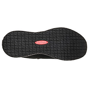 Skechers Women's Squad SR Food Service Shoe, Black, 10 Wide