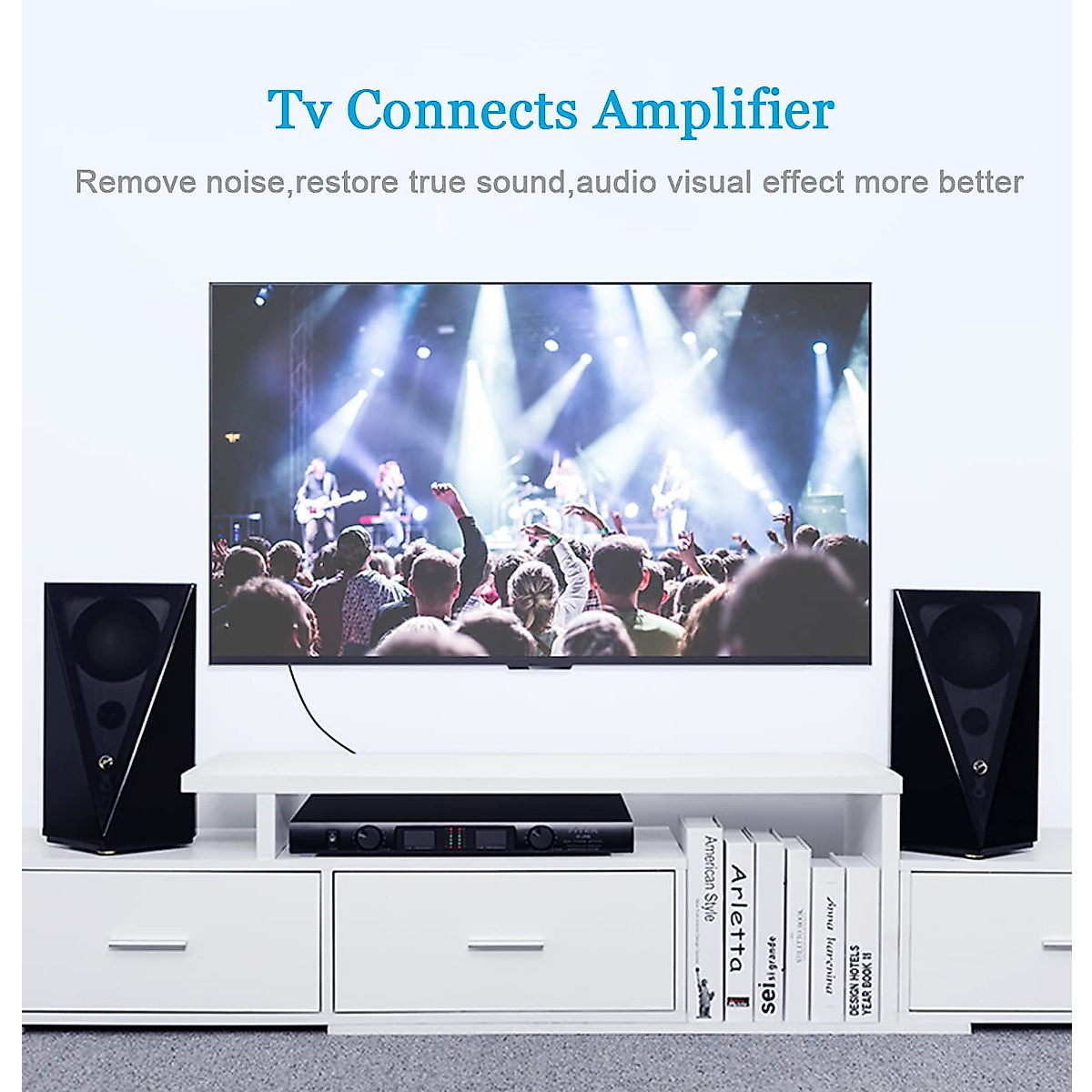 RCA Cable, 2RCA Male to 2RCA Male Stereo Audio Cables 【Hi-Fi Sound】Braided RCA Stereo Cable for Home Theater, HDTV, Amplifiers, Hi-Fi Systems, Car Audio, Speakers (6.6FT)