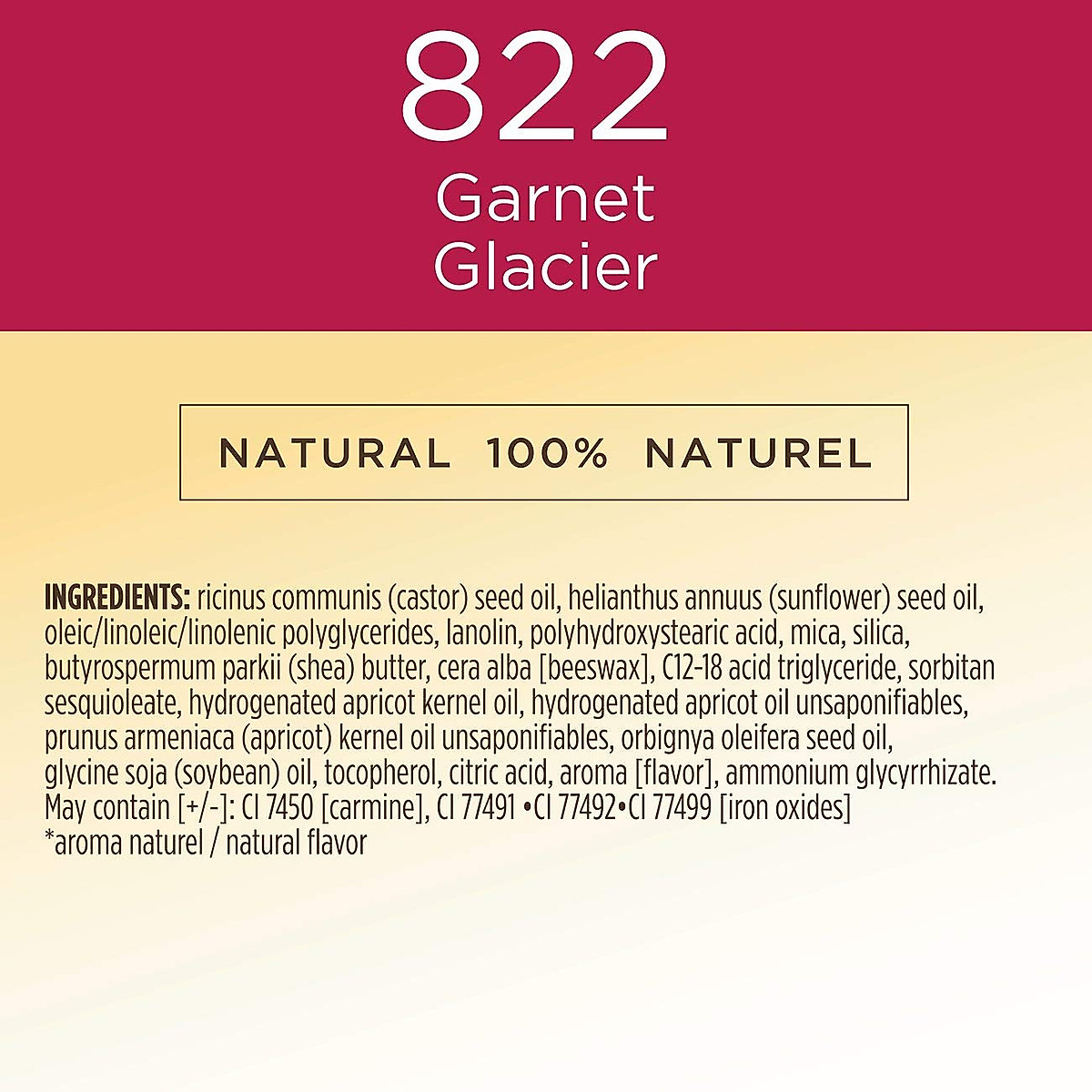 Burt's Bees 100% Natural Glossy Liquid Lipstick, Garnet Glacier, 1 Tube