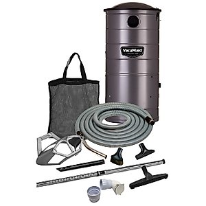 VacuMaid UV150GKP Extended Life Professional Wall Mounted Utility Vacuum with 50ft. Garage Kit Pro (Unit and Kit)