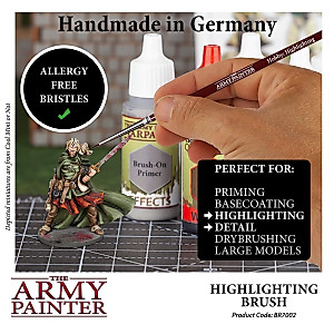 The Army Painter Hobby: Highlighting - Hobby Brush with Synthetic Taklon Hair - Fine Detail Paint Brush, Small Paint Brush, Model Paint Brush and Fine Tip Paint Brushes for Miniature Painting