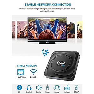 Android TV Box 11, 4GB RAM 32GB ROM Smart TV Box RK3566 4-Core 64bit Cortex-A55 CPU Support 4K 8K Output Dual-WiFi 2.4G/5.8GHz Bluetooth 4.0 USB 3.0 with Wireless Mini Keyboard