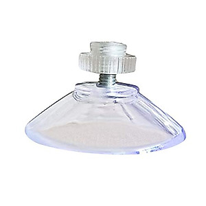 4 Pcs M4 Transparent PVC Suction Cups with Knurled Nuts, Rubber Strong Suction Cup Replacements Hook 40mm Diameter with Cap Nut for Kitchen Bathroom (Clear)