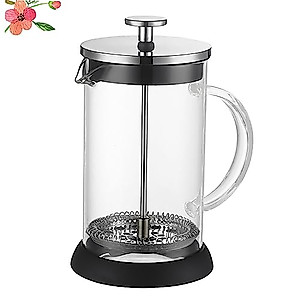 GRIRIW 1pc Heat Resistant Coffee Pot Manual Coffee Pot Tea Brewer Pot Coffee Espresso Machine Coffee Filtration Teapot Espresso Maker Manual Espresso Machine Press Tea Tumbler Black