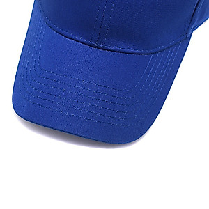 Custom Baseball Cap with Your Text,Personalized Adjustable Trucker Caps Casual Sun Peak Hat for Gifts (Bright Blue, one Size)