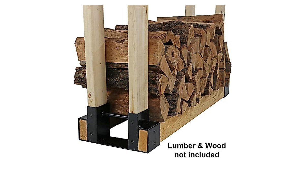 Sunnydaze Firewood Rack Bracket Kit - Adjustable & Durable