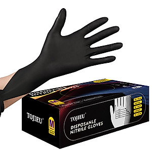 TOJIEU Disposable Nitrile Gloves - Versatile, Powder-Free, Latex-Free Cleaning Gloves for Household Use Medium-100pc
