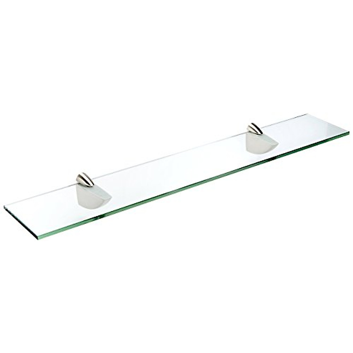 Spancraft Glass Oriole Glass Shelf, Brushed Steel, 4.75 x 12