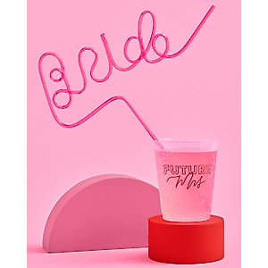 xo, Fetti Bachelorette Party XL Bride Straw | Bridal Shower Decorations + Bride To Be Gift