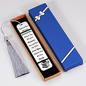 Inspirational Bookmark Class of 2023 Graduation Gifts for Her Him College High School Senior Graduation Birthday Gifts Bookmarks with Tassel for Book Lover Reader Boy Girl from Mom Teacher to Student
