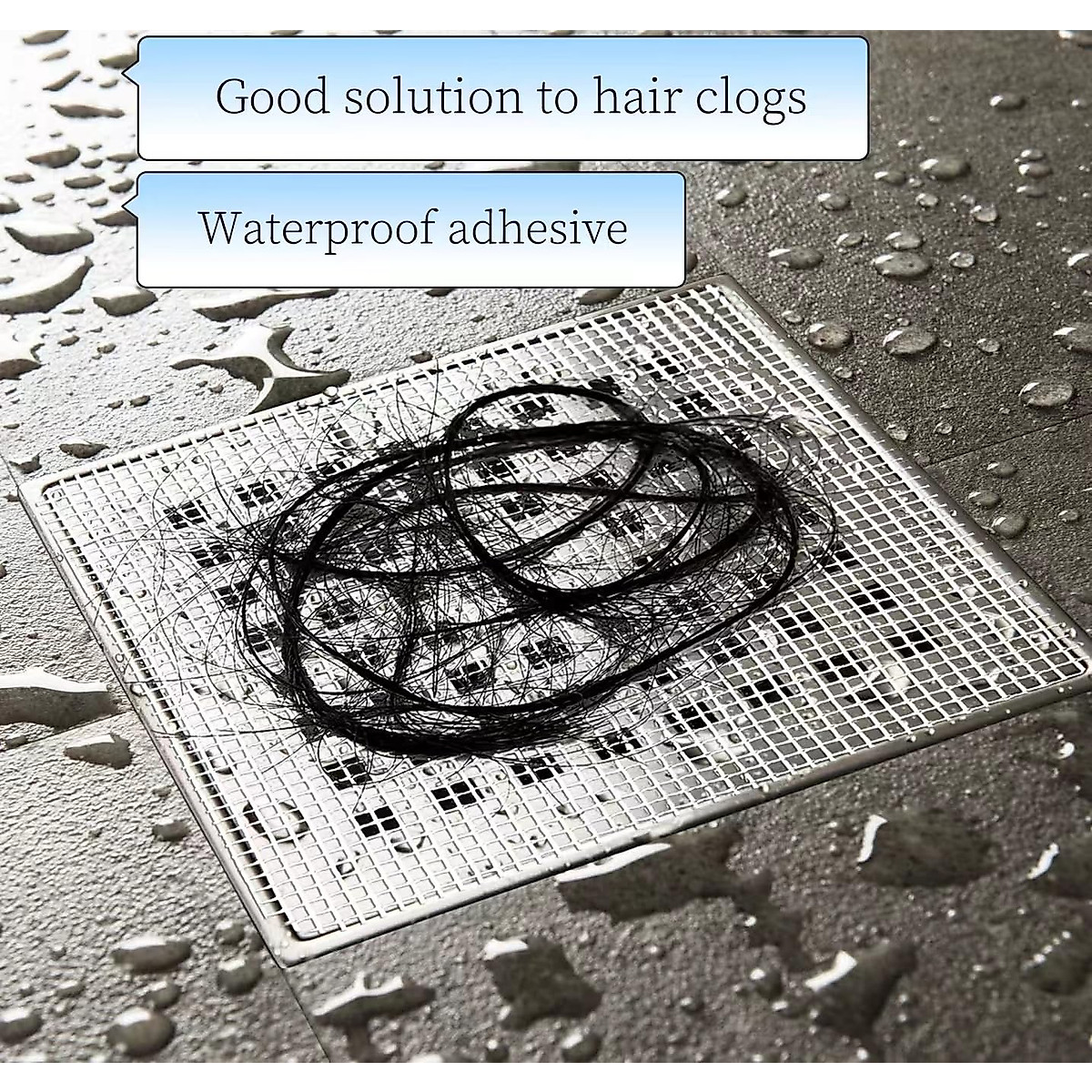 50pcs Disposable Drain Stickers,Disposable Filter Patches, Disposable Hair Drain Stickers for Shower,Hair Drain Catcher,Drain Mesh Stickers for Bathroom Sink & Bathtub, Kitchen Drains & Strainers