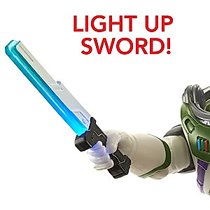 Mattel Lightyear Toys, Talking Buzz Lightyear 12 Inch Action Figure with Motion, Light and Sound, Laser Blade Action