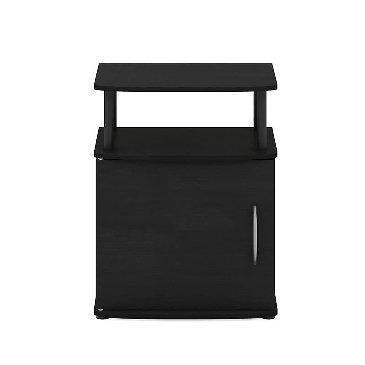 Furinno Jaya End Table, One, Black Wood & Simplistic Set of 2 End Table, Espresso/Black