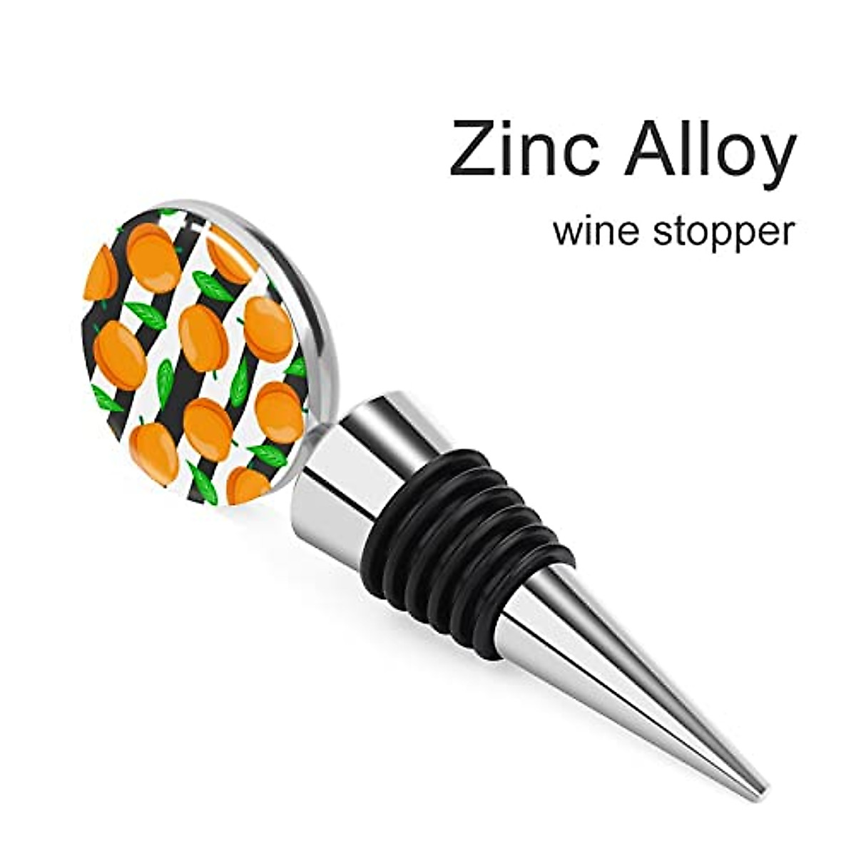 Peaches Wine Bottle Stoppers Reusable Plug Wine Saver Corks for Beverage Holiday Party Kitchen Decorative