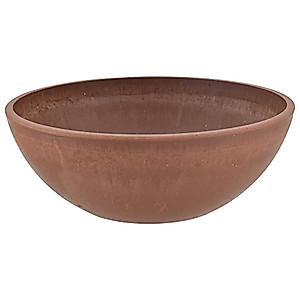 PSW Pot M25TC Collection Shallow Garden Bowl Low Planter for Succulents, Bonsai, Fairy Gardens, Herbs, 10-inch, Terra Cotta Color