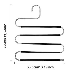 Non Slip Pants Hangers 3 Pack and Wave Grooves Hangers 2 Pack for Closet Multiple Layers Multifunctional Uses Rack Organizer for Bras Suspenders Vests Ties Swimwear Organizer