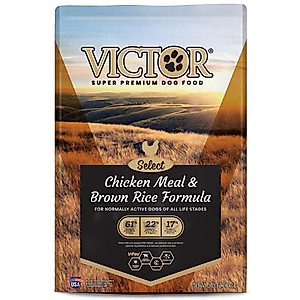 Victor Super Premium Dog Food – Chicken Meal & Brown Rice Formula - Dry Dog Food for All Normally Active Dogs of All Life Stages – Ideal for Dogs with Meat Protein Allergies, 5 lb