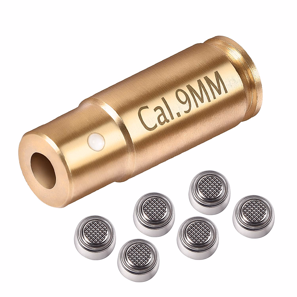 Gogoku Bore Sight 9mm Cal Hunting Red Laser Boresighter with 6 Batteries