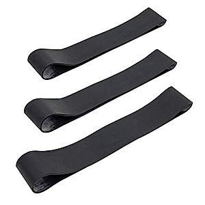 LINE2design Firefighter Helmet Bands - Heavy Duty Rubber Helmet Band Fits For Modern & Traditional Style Fire Helmets Pack of 3 - Black - Made in USA