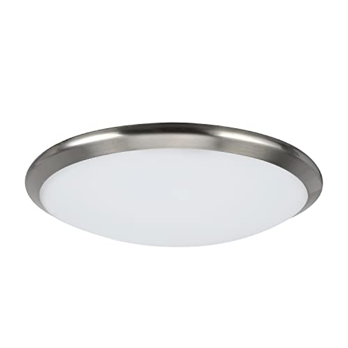 Aspen Creative Satin Nickel 63003L-1 Large LED Flush Mount Finish with Glass Shade