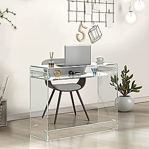 STAUBER Best Acrylic Desk (Waterfall Style: 34" W x 16" D x 30" H)