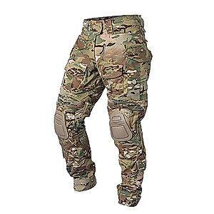 Alonepat Men Combat with Knee Pads Army Military Hunting Tactical Trousers Multicam Hiking Camping Pants Gray XXL