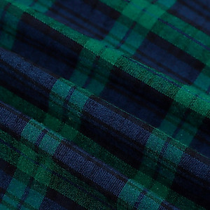 Women Fashion Casual Plaid Skirt Vintage A Line Skirts Vintage Athletic Skirt Plaid High Waist Plus Size Midi Pleated Skirt Green