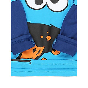 Sesame Street Elmo and Cookie Monster Boys Shirt for Infant and Toddlers Light Blue