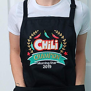 Personalized Chili Champion Embroidered BBQ Apron