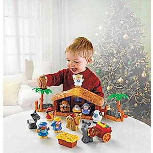 Fisher-Price Little People Deluxe Christmas Story, Nativity Playset with Light, Music and Figures for Toddlers Ages 1 and Up