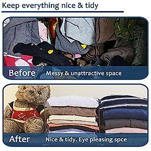 Violinak 12-Pack Acrylic Shelf Dividers for Closet Organization, Clear Closet Shelf Dividers, Closet Shelf Organizer Separator, Wardrobe Storage