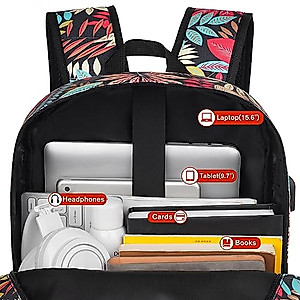 YAMTION Laptop Backpack Women,School Backpack Printing with USB Port for College Work Business Travel