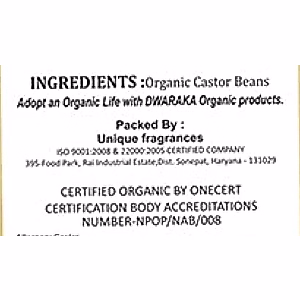 Dwaraka Organic - Cold Pressed Castor Oil, 16.9 Fl Oz, 500 ML, Healthy, Organic, Non GMO, All Natural