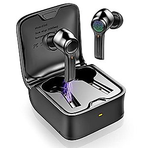 Skellig TWS Bluetooth Earphones Fingerprint Touch Wireless Earbuds HD Stereo Wireless Headphones Noise Cancelling Gaming Headset,black