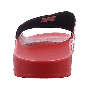 adidas adilette Footwear White/Vivid Red/Footwear White 5 B (M)