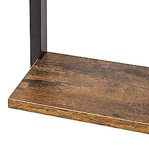 ROSE BLOOM Floating Shelves Wall Mounted Hanging Display Shelf, Wood Wall Shelf with Invisible Brackets for Home Decor, Pack of 1(2 Boards)