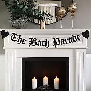 Sursurprise Gothic Bachelorette Party Decorations, The Bach Parade Banner, Old English Emo Bridal Shower Engagement Wedding Bahelor Party Supplies