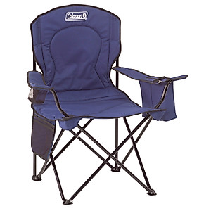 Coleman Portable Camping Chair with 4-Can Cooler - Perfect for Camping, Tailgates, Beach, Sports and More