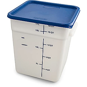 Carlisle FoodService Products CFS Squares Plastic Food Storage Lid 12-22 Quart Royal Blue