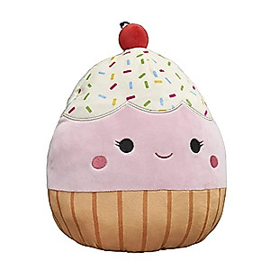 Squishmallows Flip-A-Mallows 12-Inch Brown Boba Tea and Pink Cupcake Plush - Add Bernice and Clara to Your Squad, Ultrasoft Stuffed Animal Medium-Sized Plush Toy, Official Kelly Toy Plush