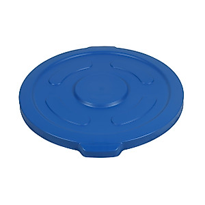 PLASTIC PRINCE Round Trash Can Lid Compatible with 55 Gallon Plastic Prince Container, Blue
