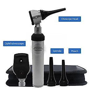 Veterinary Otoscope Ophthalmoscope Set, Ear Examination, Professional Diagnostic, Vet Otoscope Set, Otoscope for Dogs, Pet Otoscope, Canine Otoscope, Earache, Ear Canal Exam, Eardrum Exam, Premium