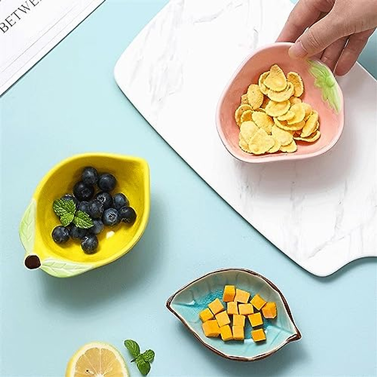 Appetizer Plates Snack Bowls Cute Ceramic Soy Sauce Plate Mini Seasoning Plate Tomato Sauce Plate Tomato Sauce Soy Sauce Appetizer Dipping Sauce Small Bowl Salad Plates Dinner Plates ( Color : A )