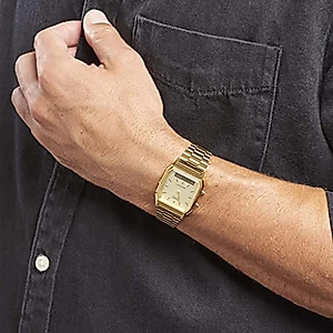 New Casio AQ230GA-9D Digital Analog Dual Time Metal Watch Multi Alarm Auto Calendar Water Resistant
