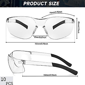 Salfboy Safety Glasses ANSI Z87.1 Scratch Resistant Glasses for Women Man Lab Goggles UV Eye Protection