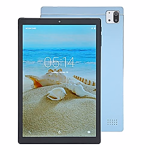 Tablet PC, HD Tablet Blue 100‑240V 8 Core CPU 4GB RAM 64GB ROM for Android System for Entertainment (US Plug)