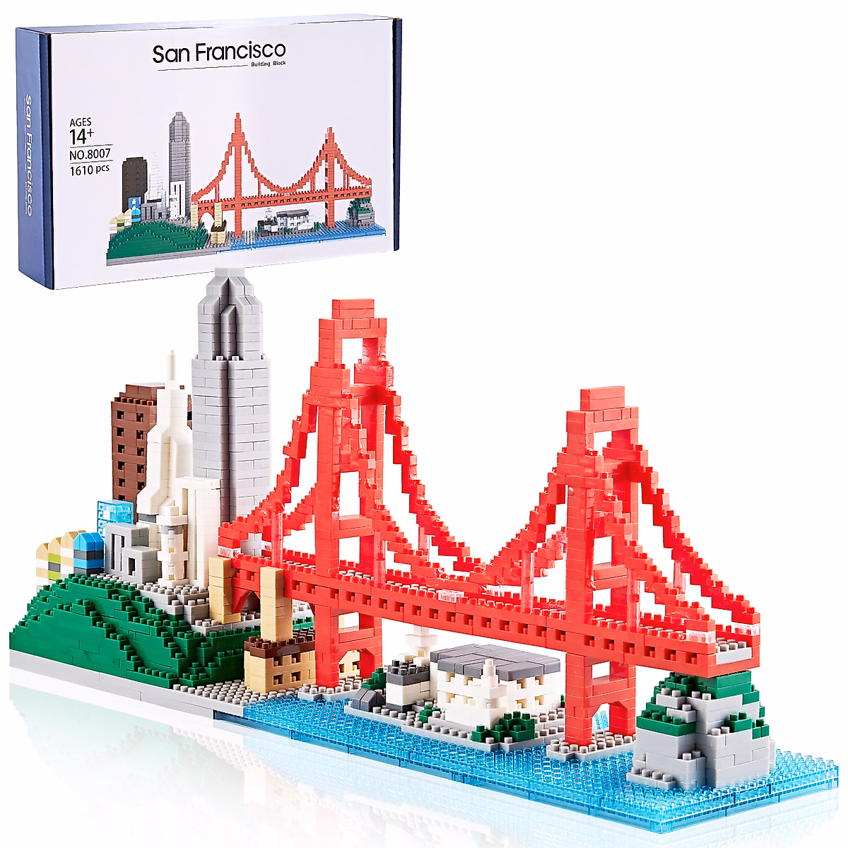 DOLBLOCK Micro Building Blocks Set San Francisco Golden Gate Bridge Modle Set, Architecture Skyline Collectible Building Kit Toy Present for Adults and Teens (1610 Pieces)
